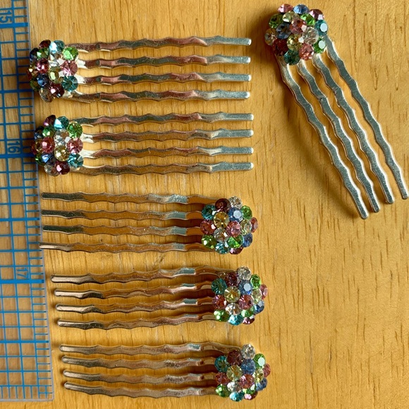Soho | Accessories | Multicolored Jeweled Hair Comb | Poshmark